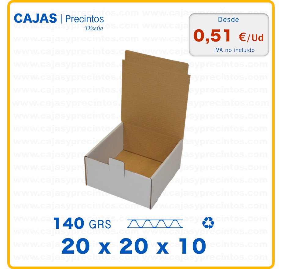 Caja Cart n 20 X 20 X 10 Cm Automontable Con Tapa Cajas Y Precintos Caja Cart n 20 X 20 X 10 Cm Automontable Con Tapa Cajas Y Precintos