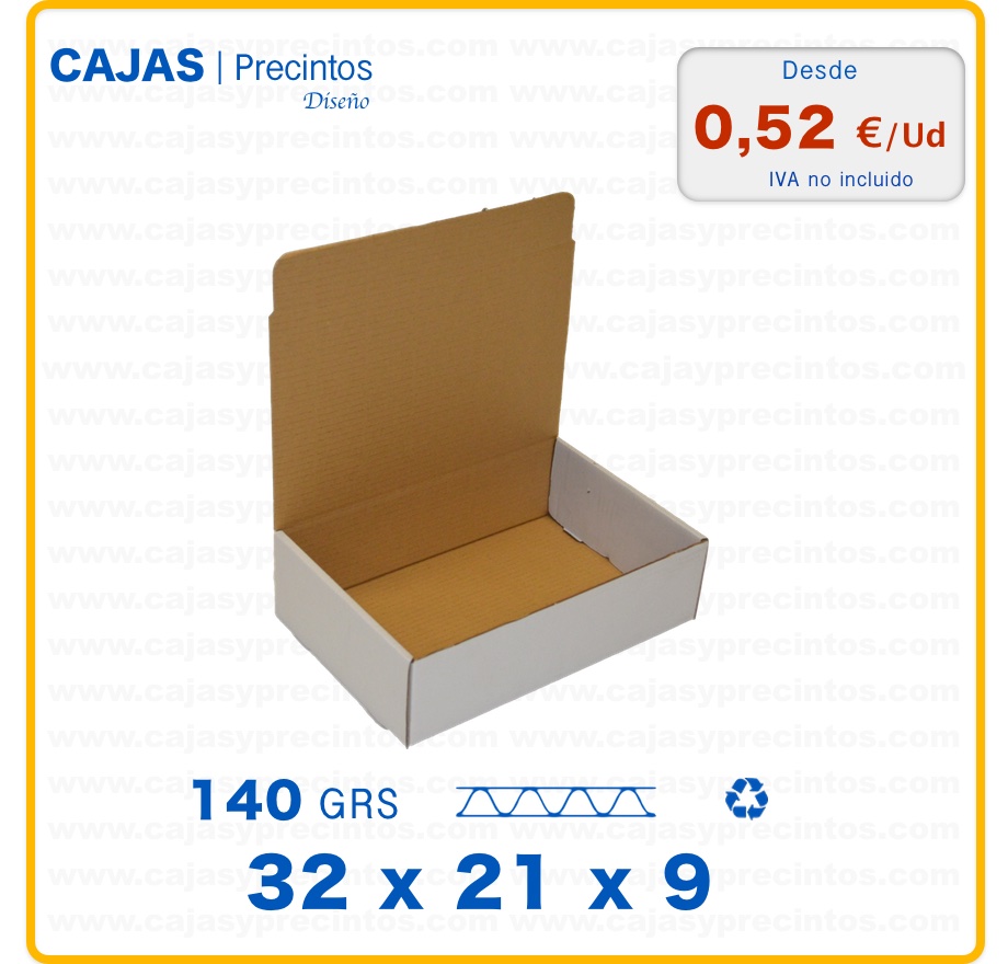 Caja Cartón 25 x 25 x 10 cm Automontable con Tapa - Cajas y Precintos
