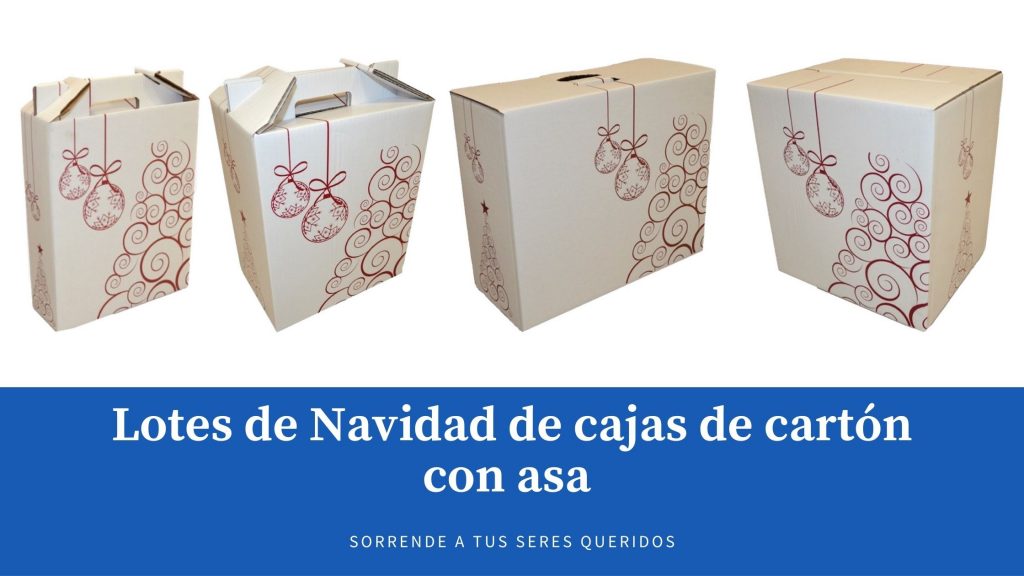 Lotes de Navidad de cajas de cartón con asa | Cajas y Precintos